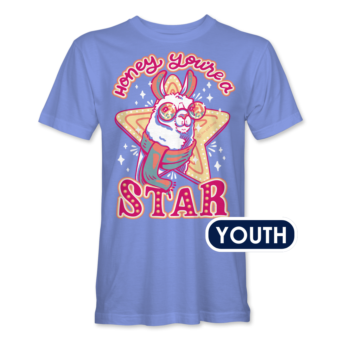 Star Llama - Stylish Sunglasses Llama YOUTH T-Shirt – Itsa Girl Thing