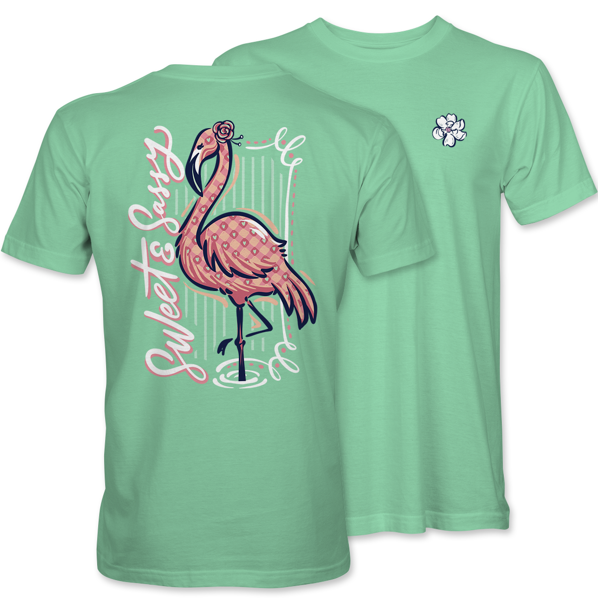 Itsa Girl Thing — Sweet & Sassy Flamingo Women’s Short-Sleeve Graphic T ...
