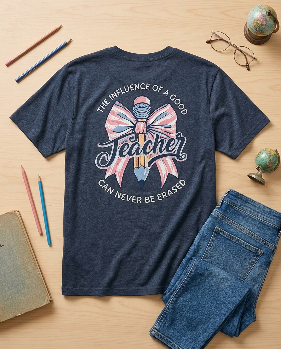Itsa Girl Thing — Good Teacher Bow Women’s Short-Sleeve Graphic T-Shirt ...